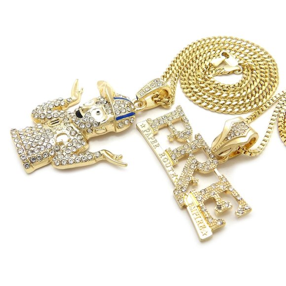 Accessories | Hip Hop Iced Young Dolph Dg Boy Pre Necklace Set | Poshmark